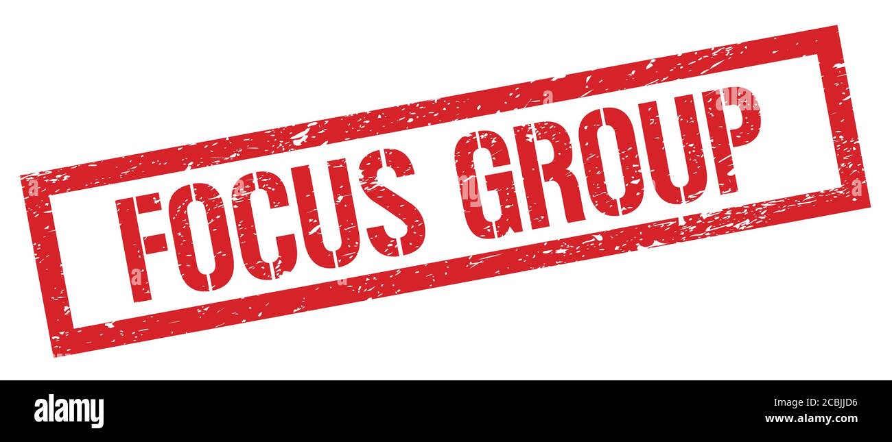 FOCUS GROUP red grungy rectangle stamp sign Stock Photo - Alamy