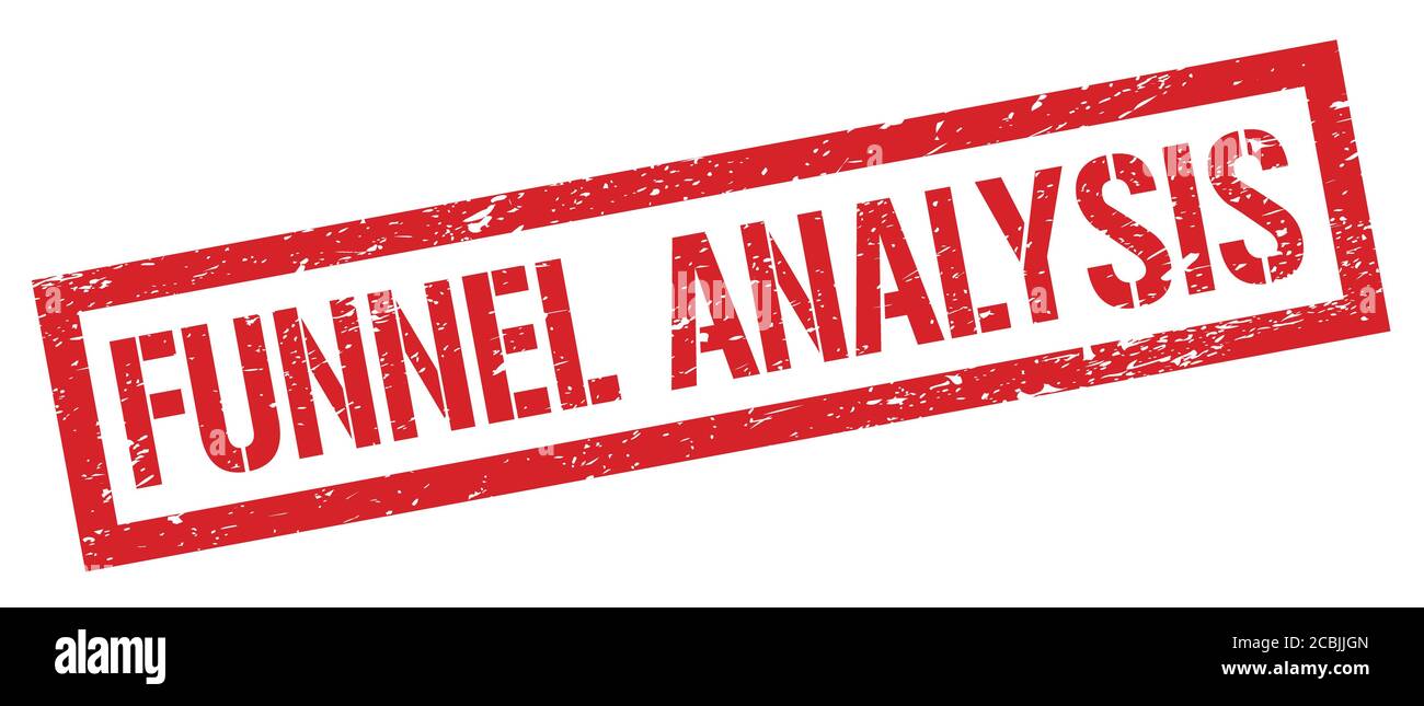FUNNEL ANALYSIS red grungy rectangle stamp sign Stock Photo - Alamy