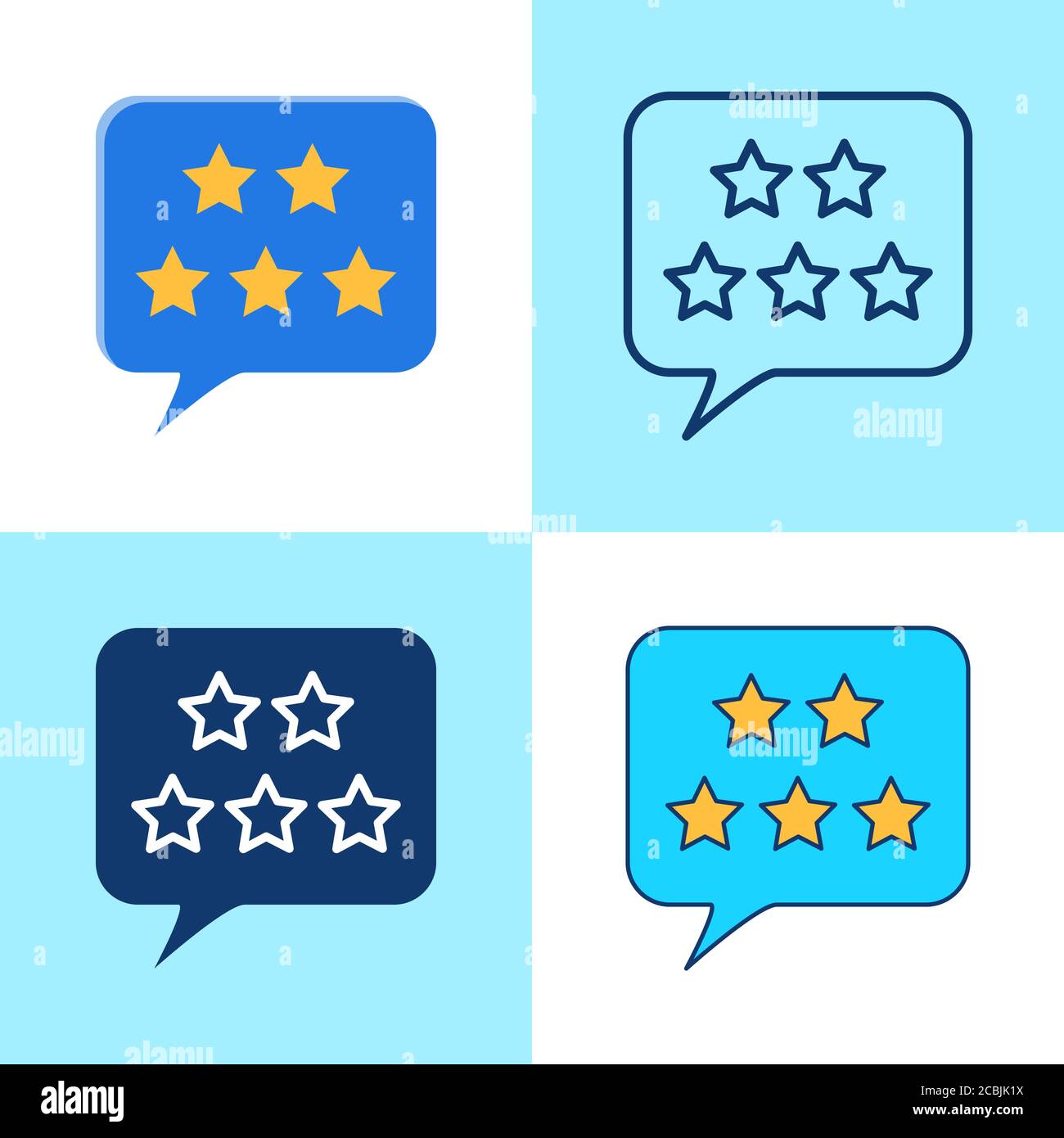 Customer review icon set in flat and line style. User feedback concept ...