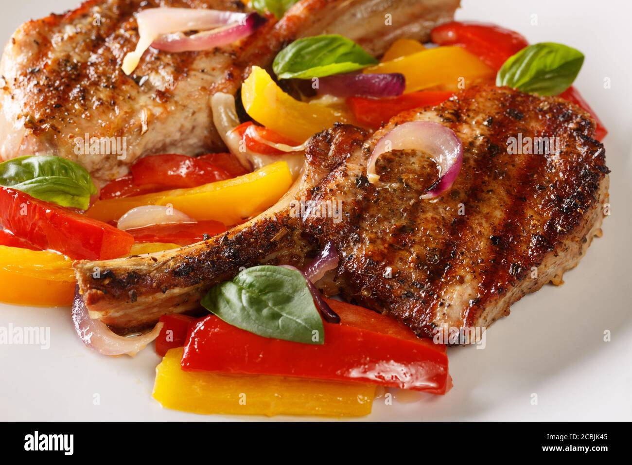 Restaurant food grilled pork hi-res stock photography and images - Alamy