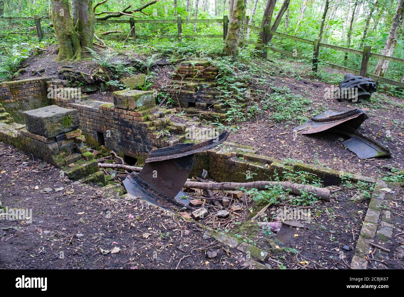 Remains of wet earth colliery in Clifton Country Park, Salford, Greater ...