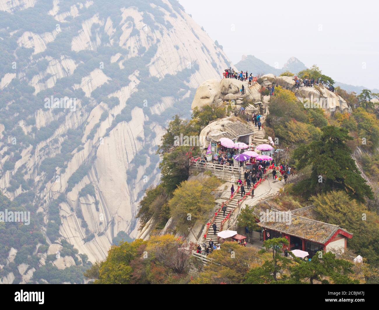 Huashan Mountain near Xian City. The Most dangerous Trail and Crowned ...