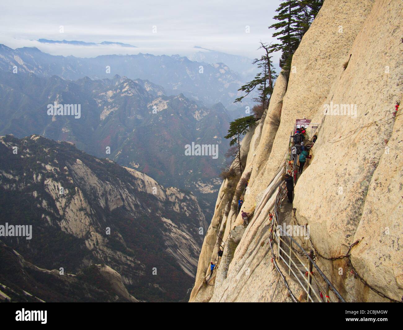 Huashan Mountain near Xian City. The Most dangerous Trail and Crowned ...