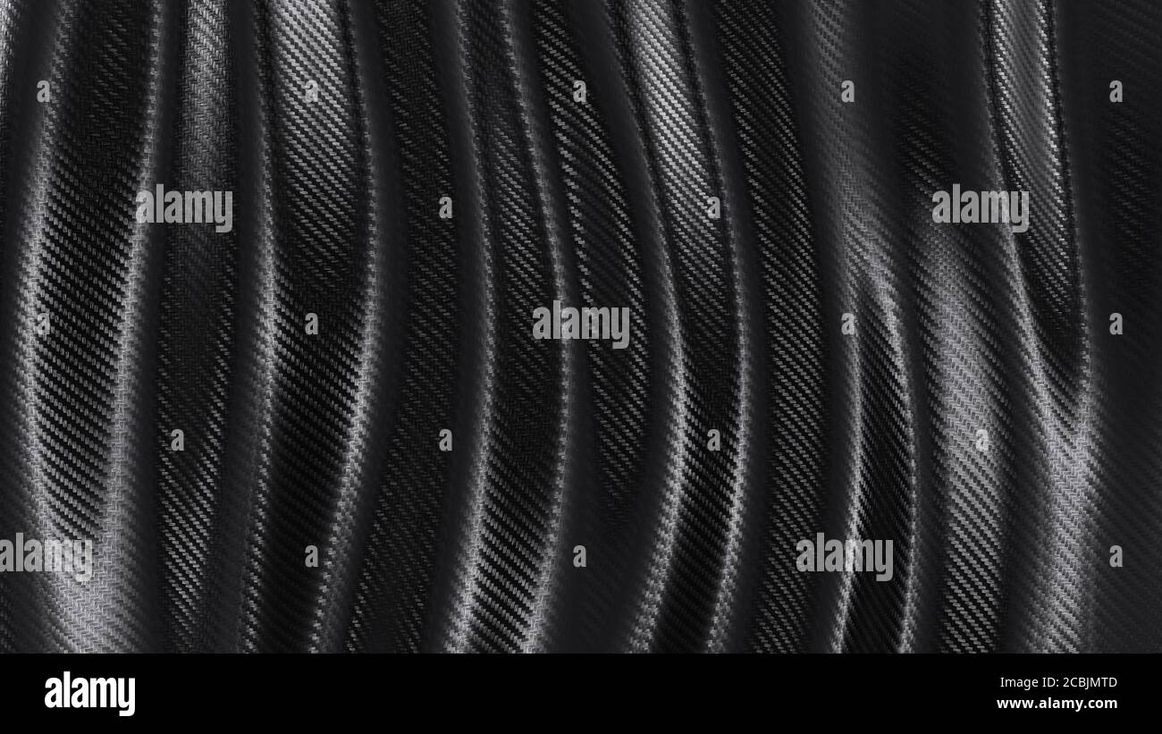 Wave carbon texture pattern background. Dark with lighting. 3D ...