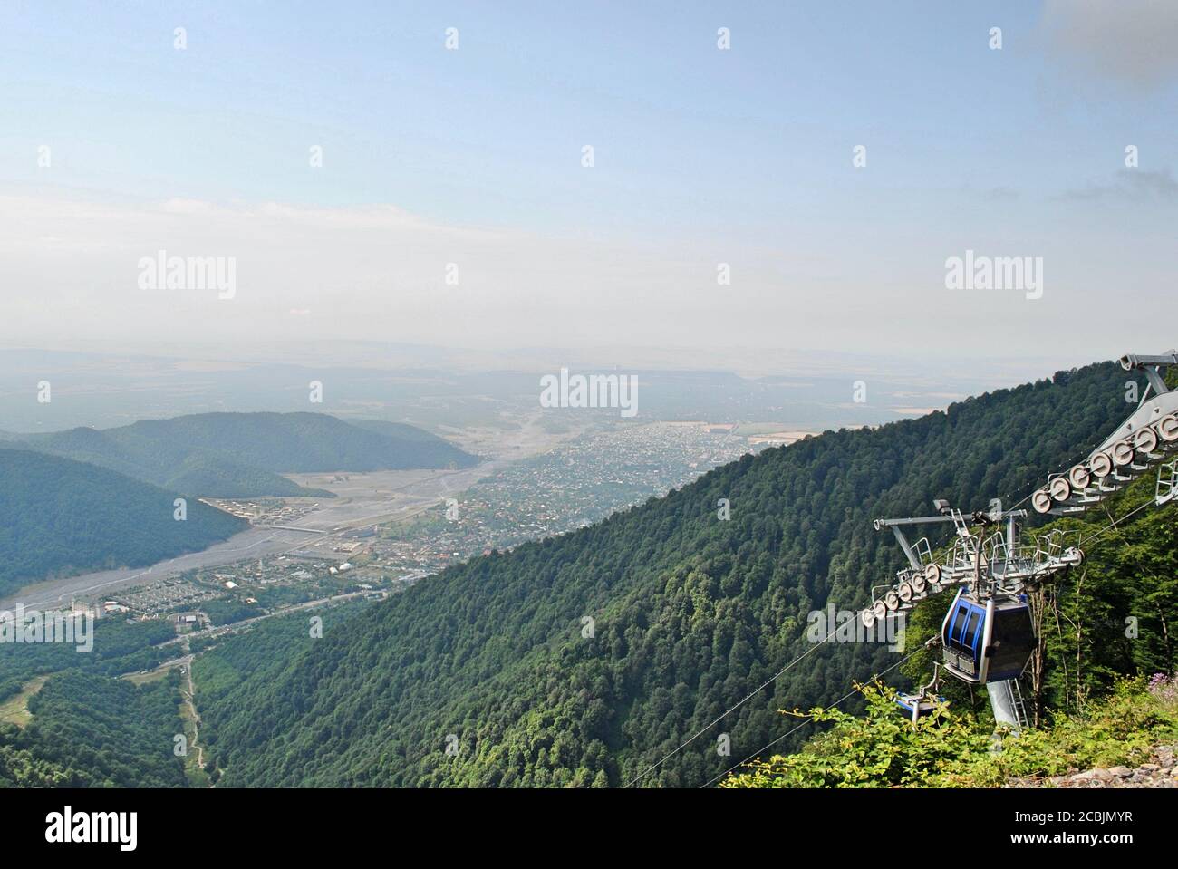Tufandag mountain resort with cable car in Azerbaijan Stock Photo - Alamy