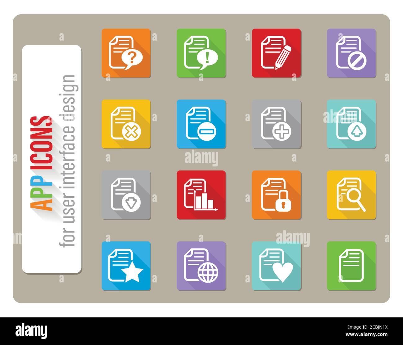 document icon set Stock Vector Image & Art - Alamy