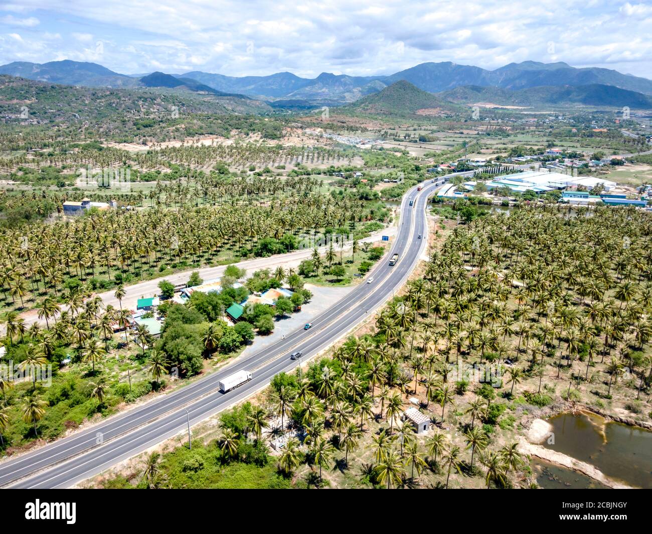 Cam Ranh Khanh Hoa Province Vietnam August 4 2020 Highway 1 Goes