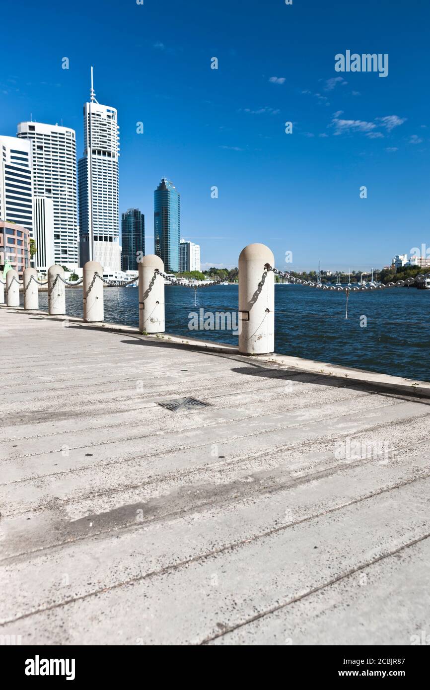 Brisbane skyscrapers. View from river waterfront Stock Photo - Alamy