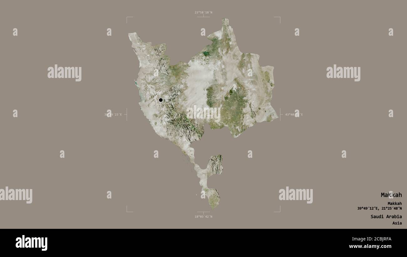 Map of mecca satellite view map hi-res stock photography and images - Alamy