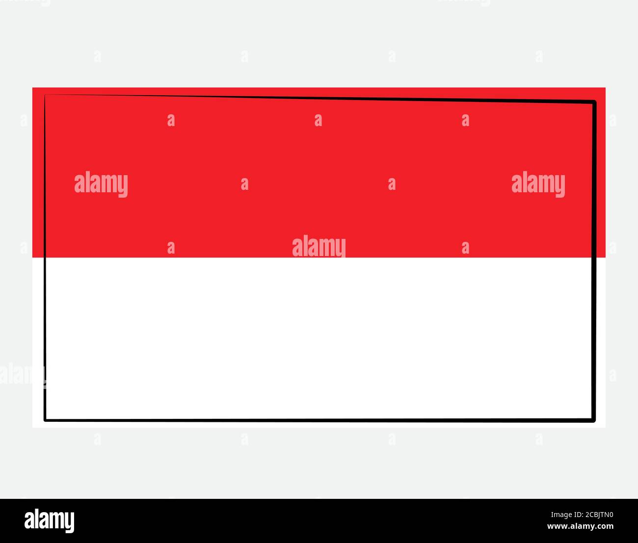 Indonesian flag on White background in vector illustration Stock Vector ...