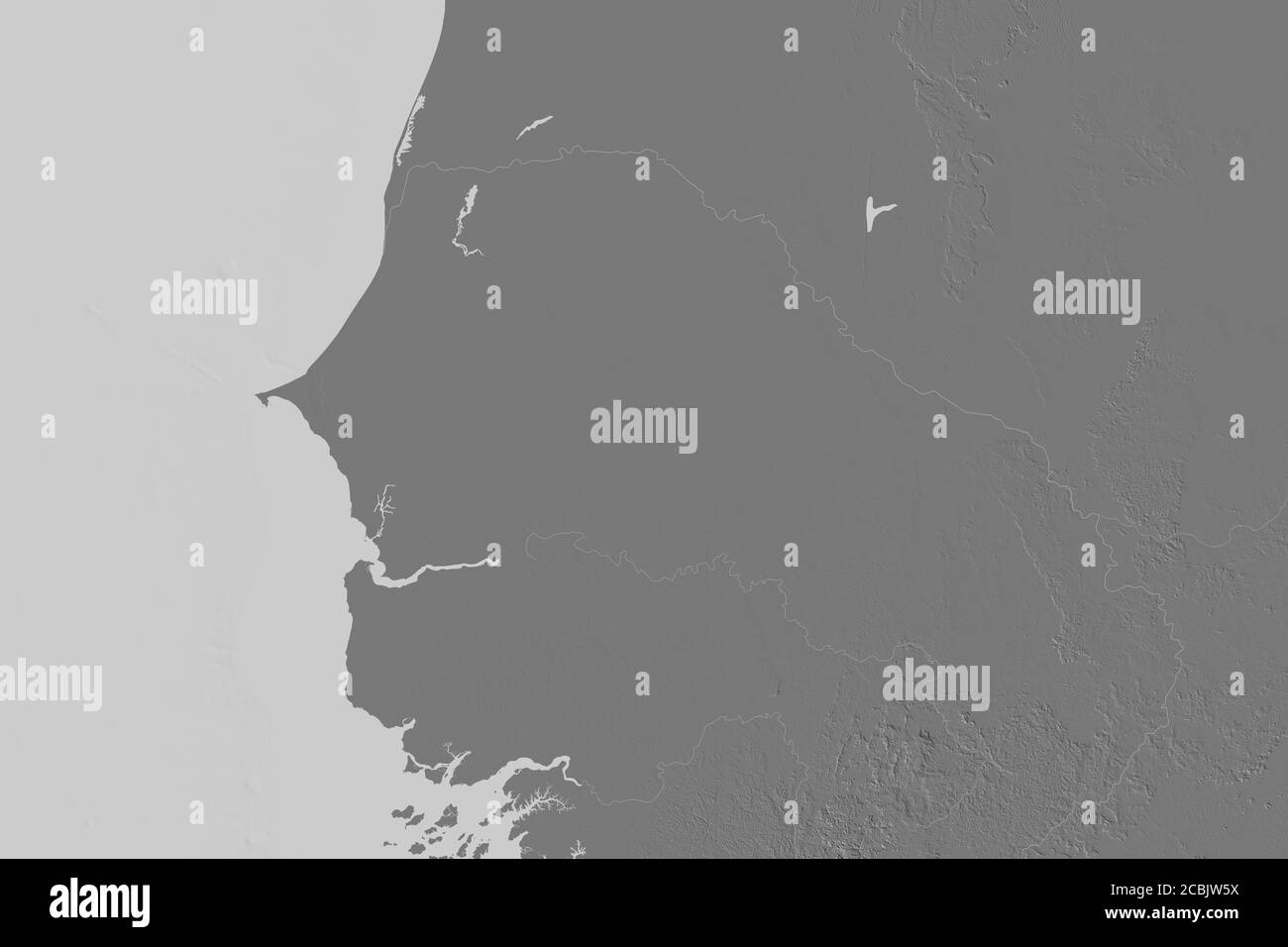 Senegal 3d map Black and White Stock Photos & Images - Alamy