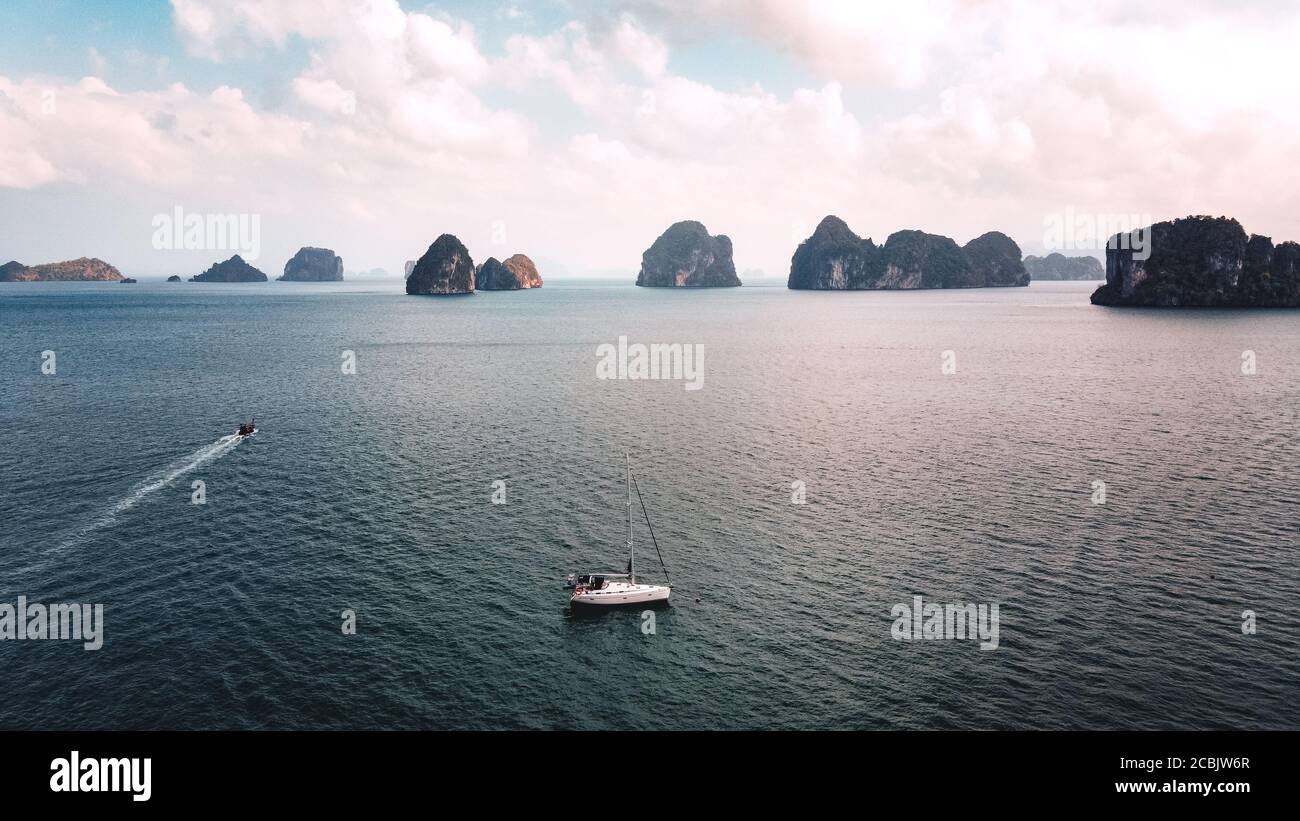 View of the sea and Hong Island from a high angle in the morning Stock ...
