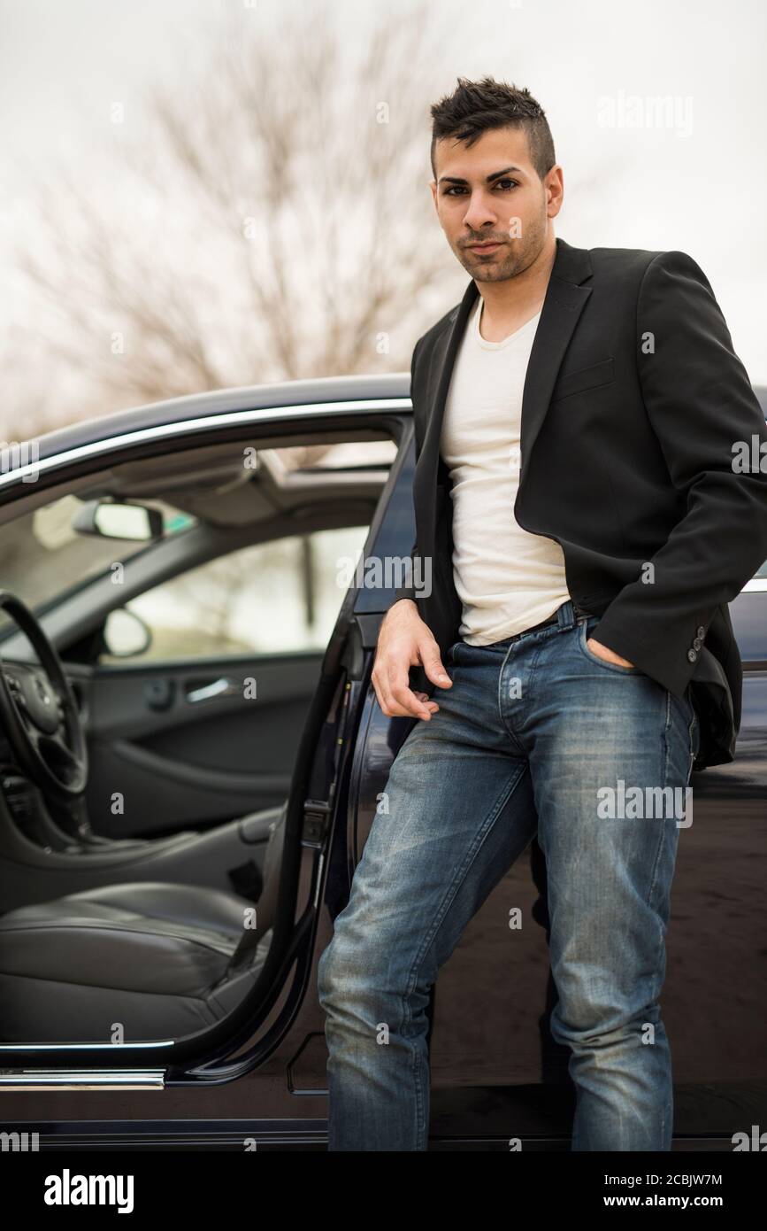 Man suit car hi-res stock photography and images - Alamy