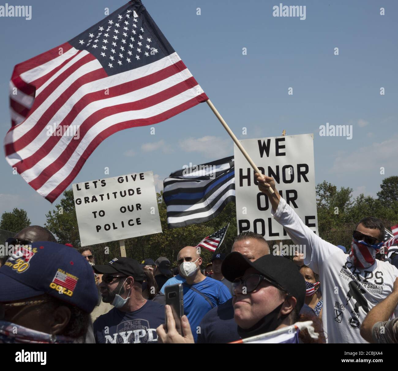 New York City, Marine Park, Brooklyn, Pro- Police Rally: Rally & march ...