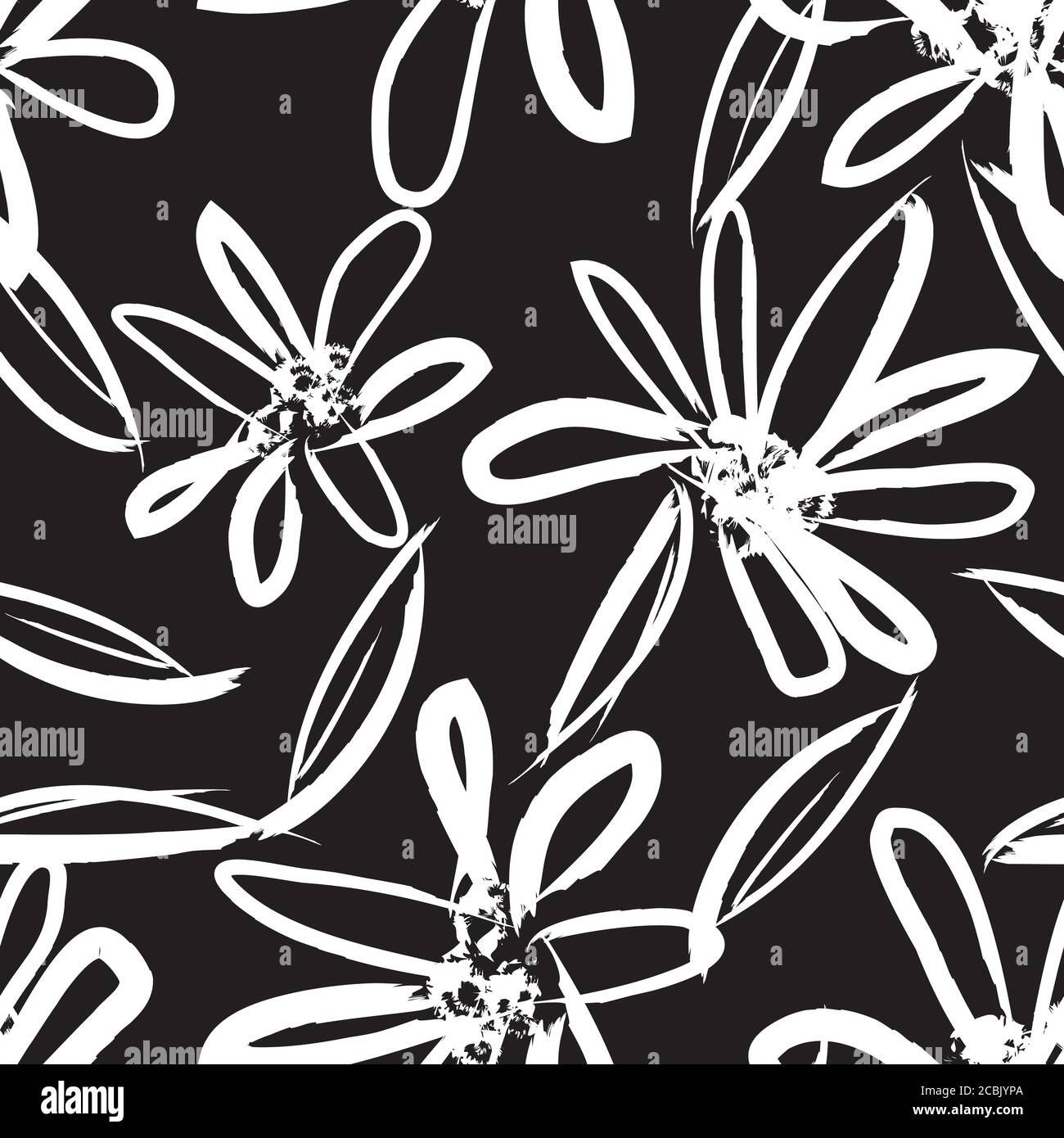 Floral brush strokes seamless pattern background for fashion prints ...