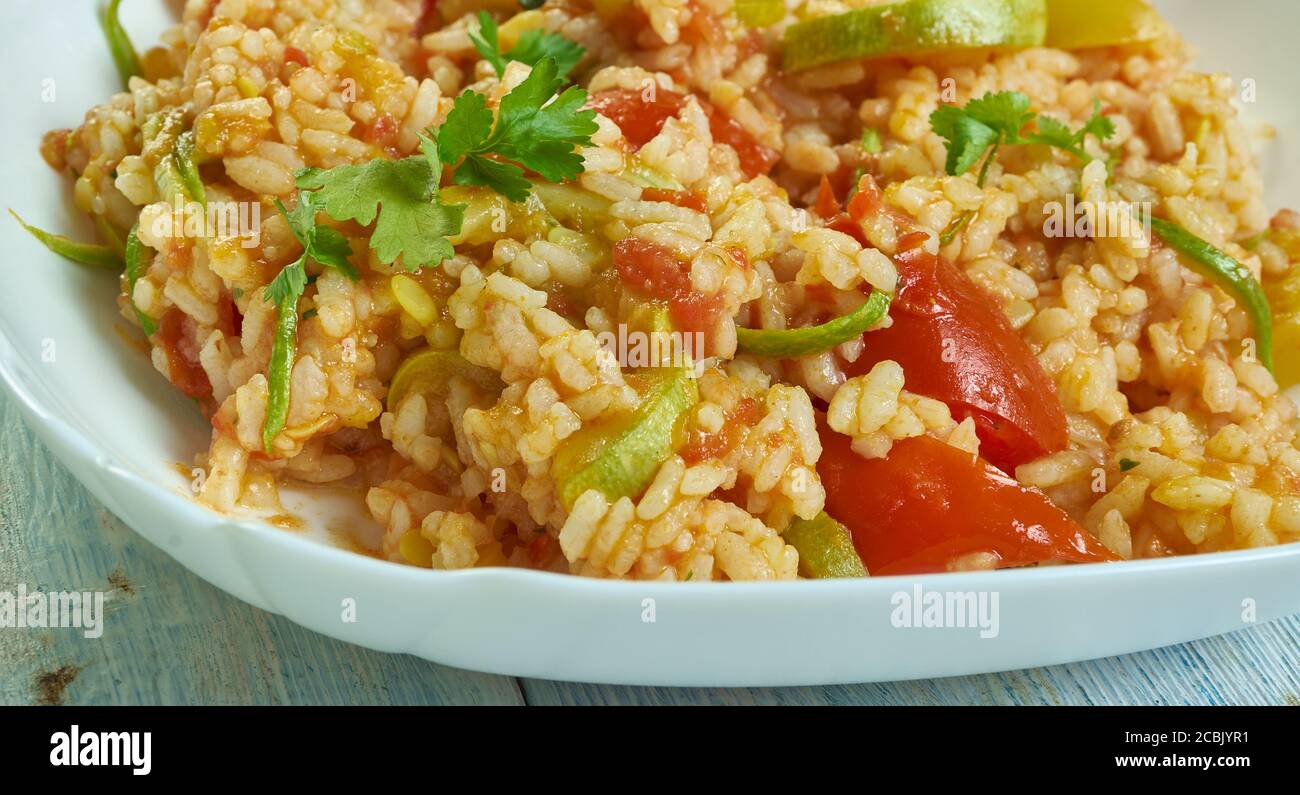 Tomato courgette risotto creamy Italian classic, finished with ...