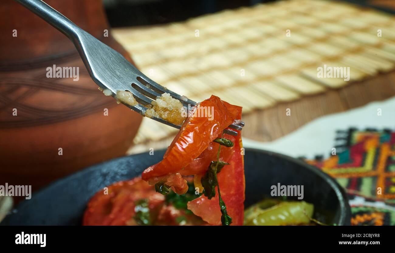 Thracian Guveche, Traditional Bulgarian clay pot dish Stock Photo - Alamy