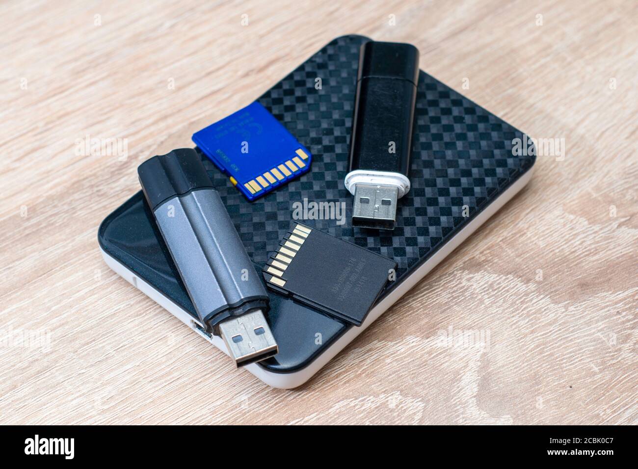 different memory cards are on the table Stock Photo - Alamy