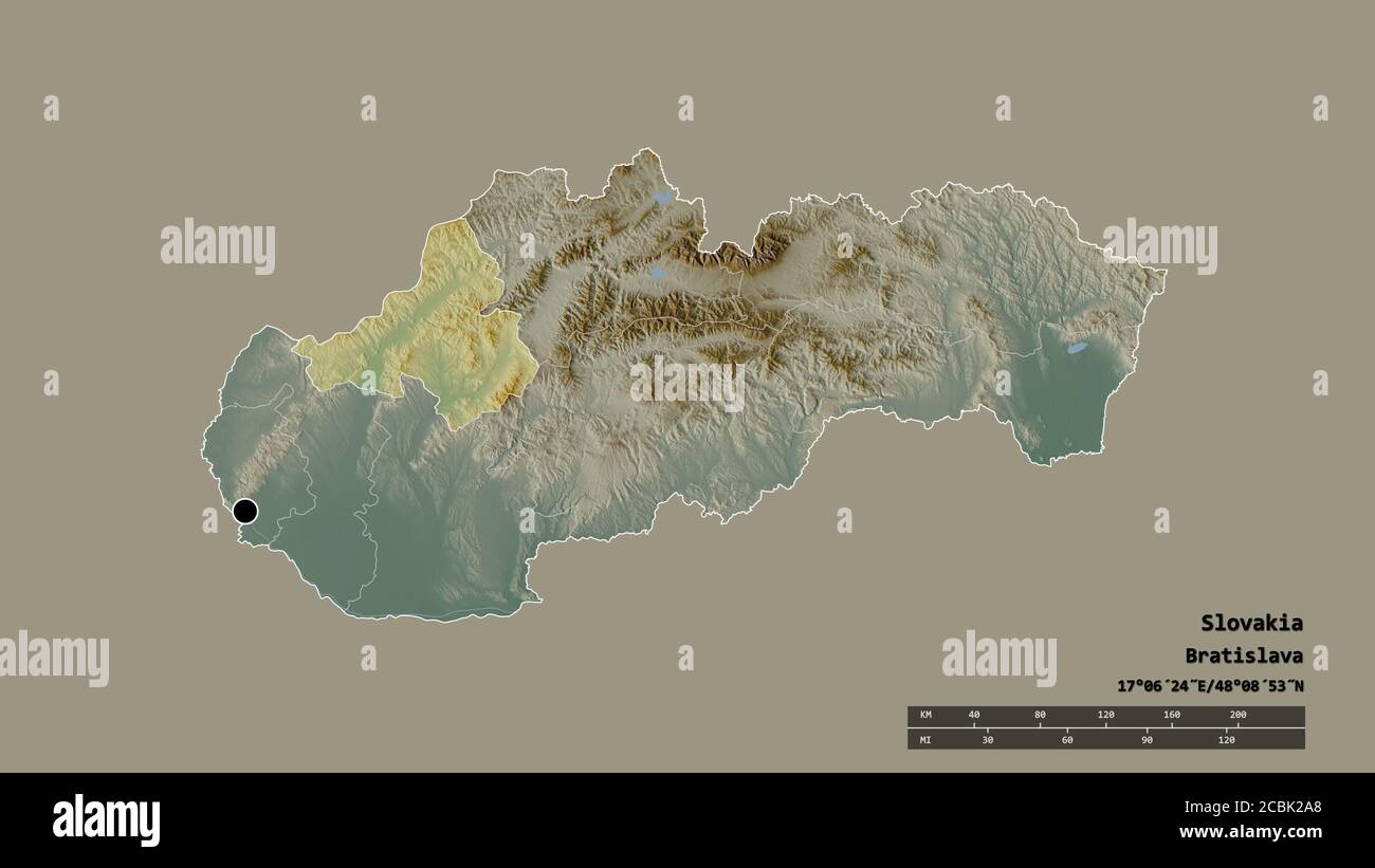 Relief map slovakia relief hi-res stock photography and images - Alamy