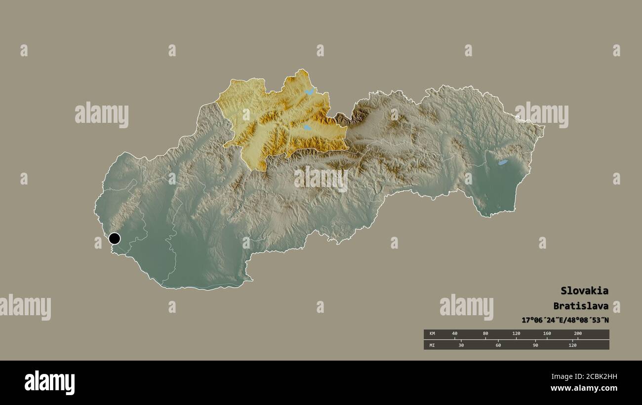 Relief map slovakia relief hi-res stock photography and images - Alamy