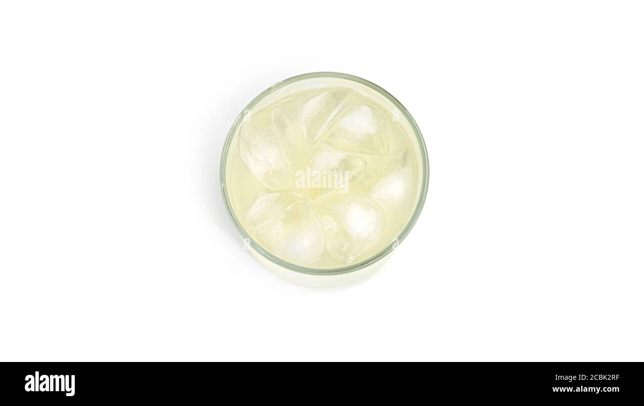 Top view ice lemon on Cut Out Stock Images & Pictures - Alamy