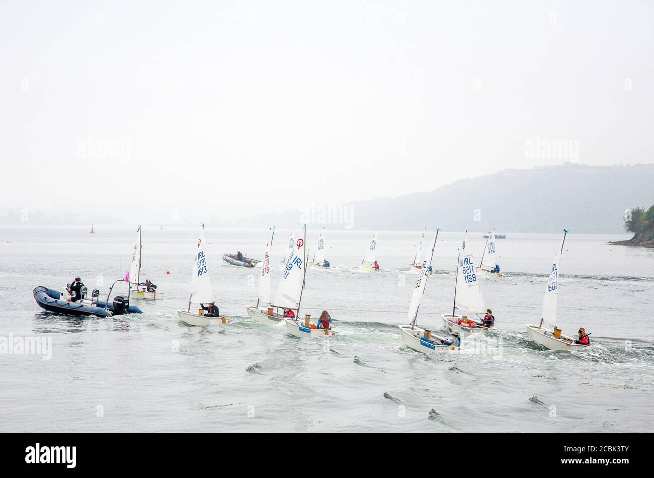 Optimist sailing fleet hi-res stock photography and images - Alamy