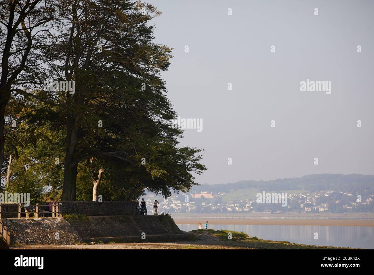 Arnside village in Cumbria coastal beach in Morecambe Bay Stock Photo ...