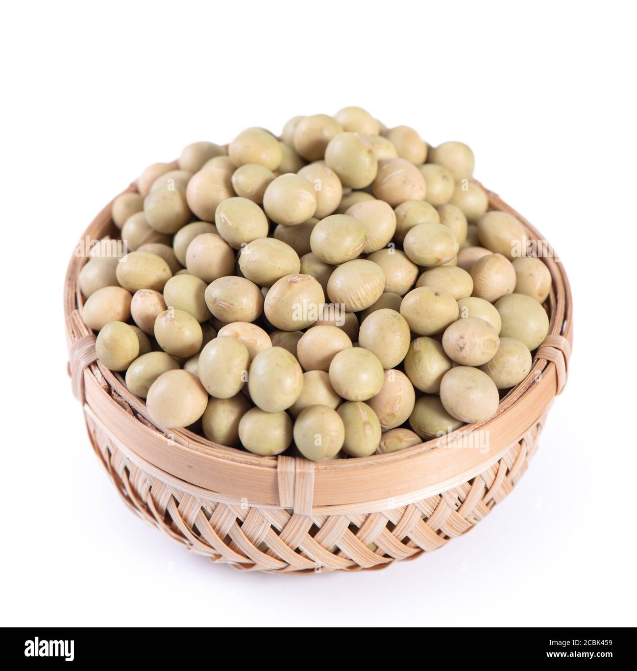 Yellow-green Taiwanese organic non-GMO soybeans, soy beans in a ...