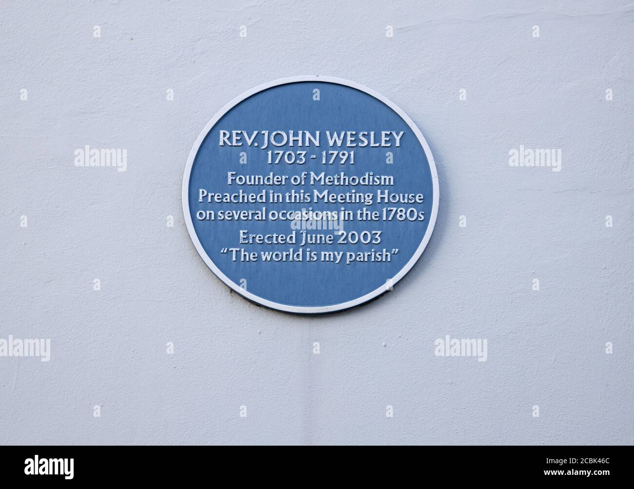 john wesley blue plaque royal tunbridge wells kent Stock Photo - Alamy