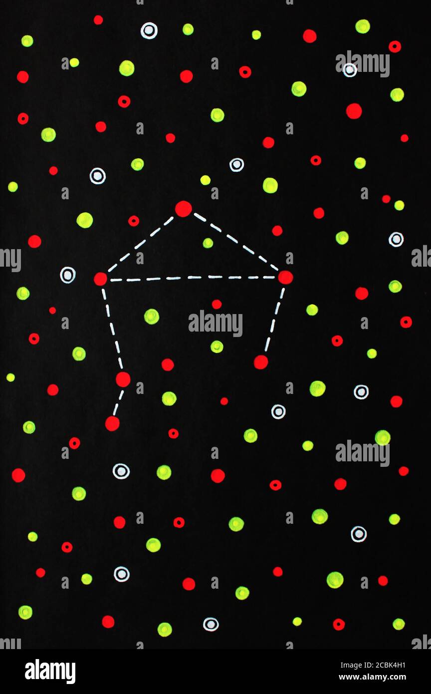 Zodiac sign libra constellation in minimal style on black background ...