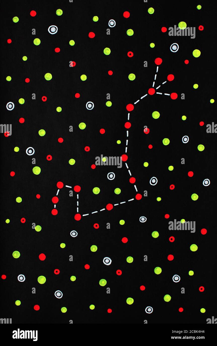 Zodiac sign scorpio constellation in minimal style on black background ...