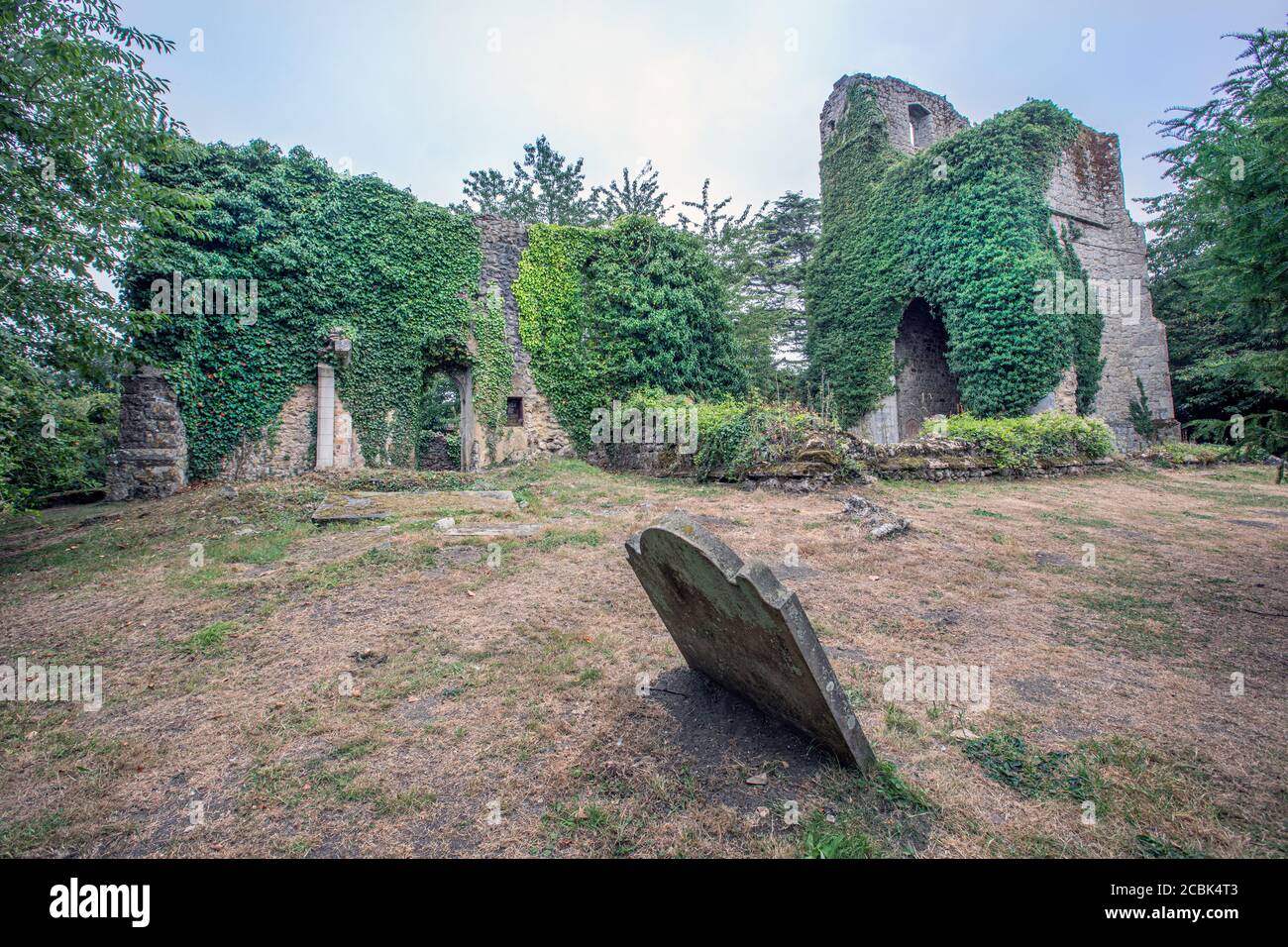 The ruins of St. Mary's Church, Little Chart, Kent Stock Photo - Alamy