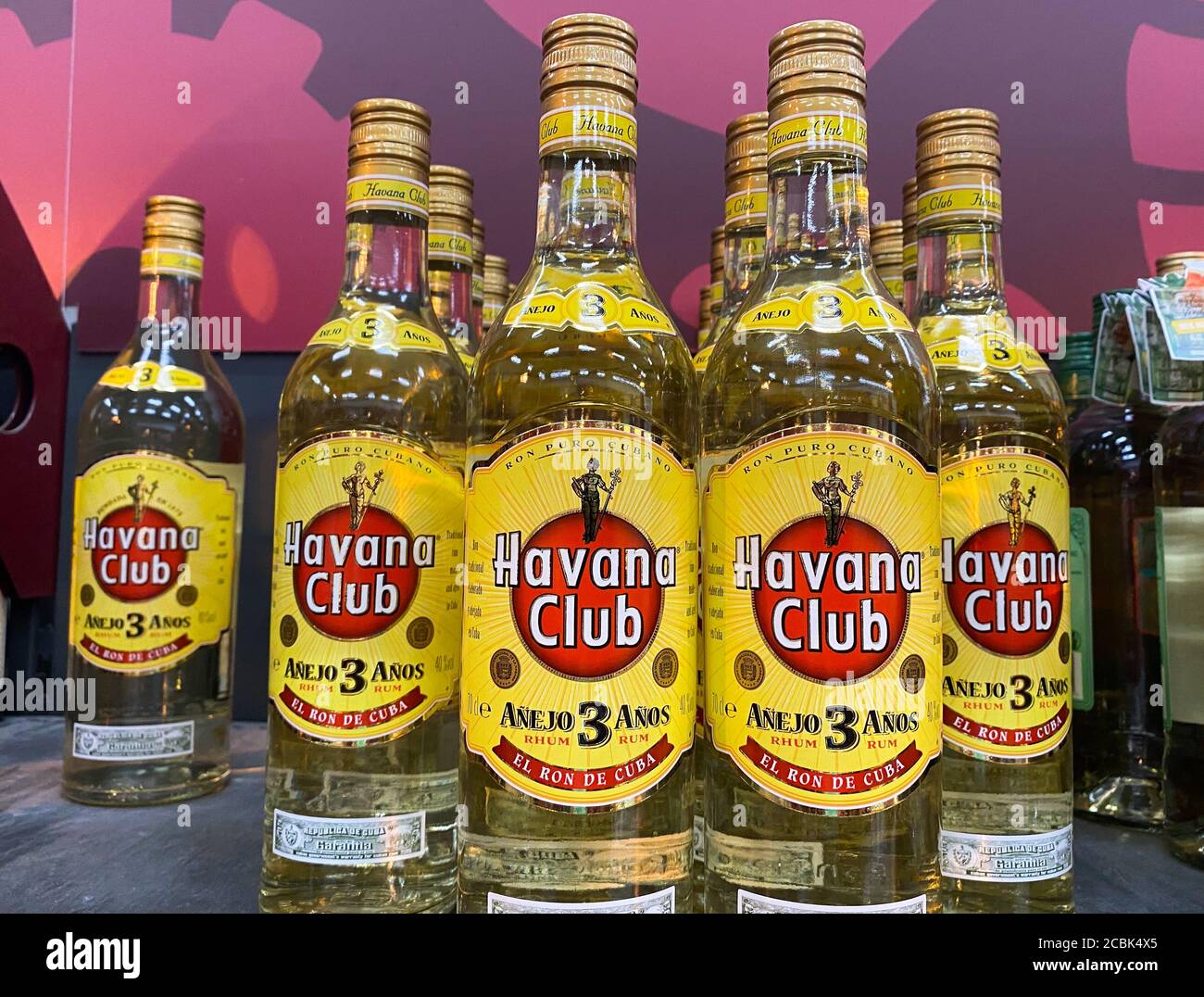 Viersen, Germany - July 9. 2020: View on Havana club rum bottles in ...