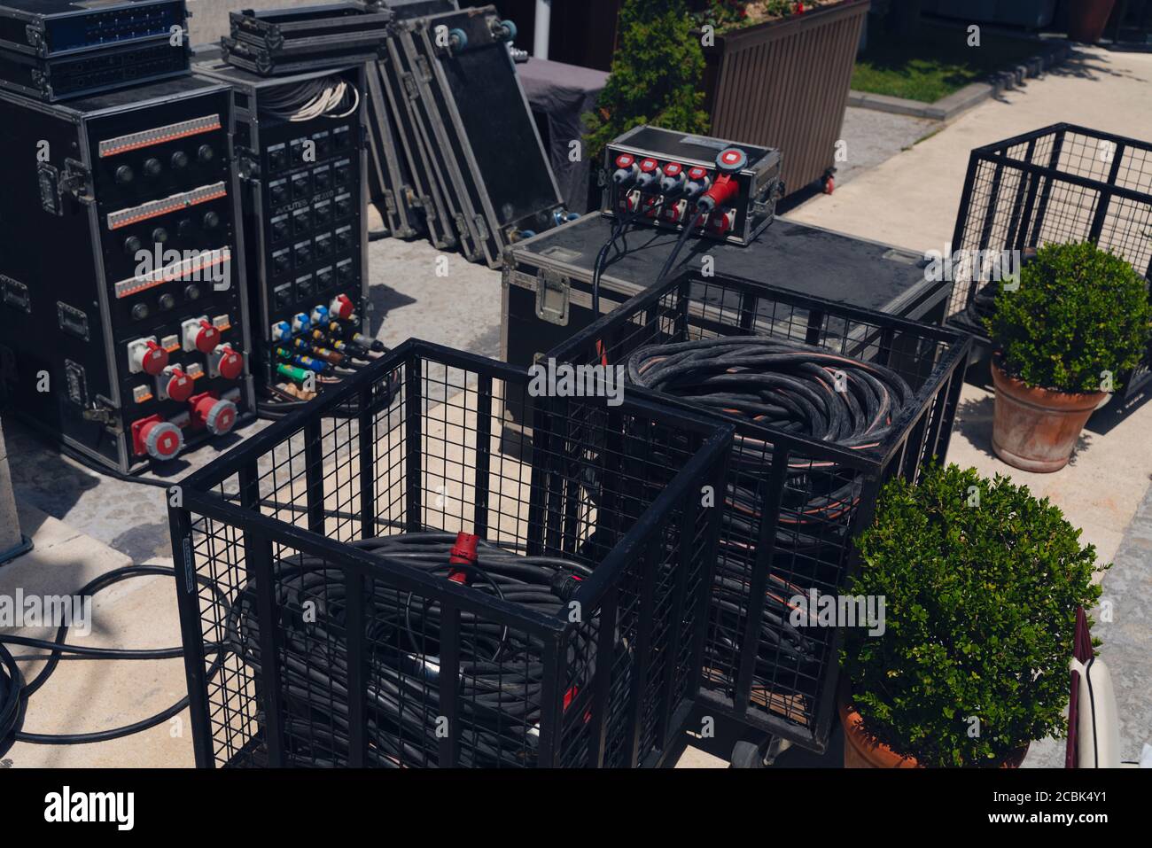 Stage portable device for power distribution and power switching Stock ...