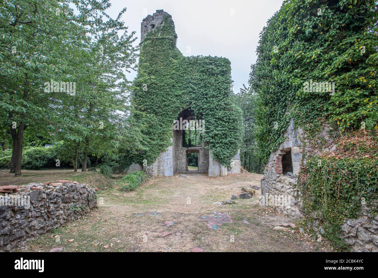 The ruins of St. Mary's Church, Little Chart, Kent Stock Photo - Alamy