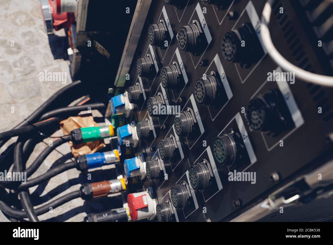 Stage portable device for power distribution and power switching Stock ...