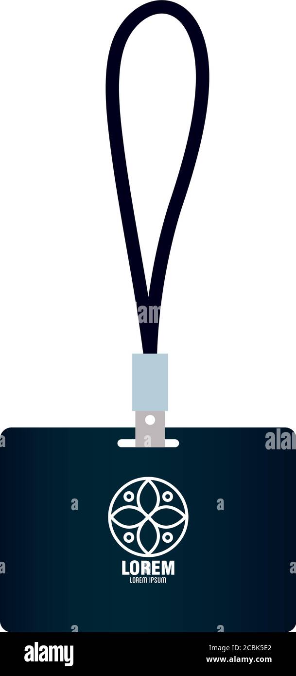 Id badge black mockup Stock Vector Images - Alamy