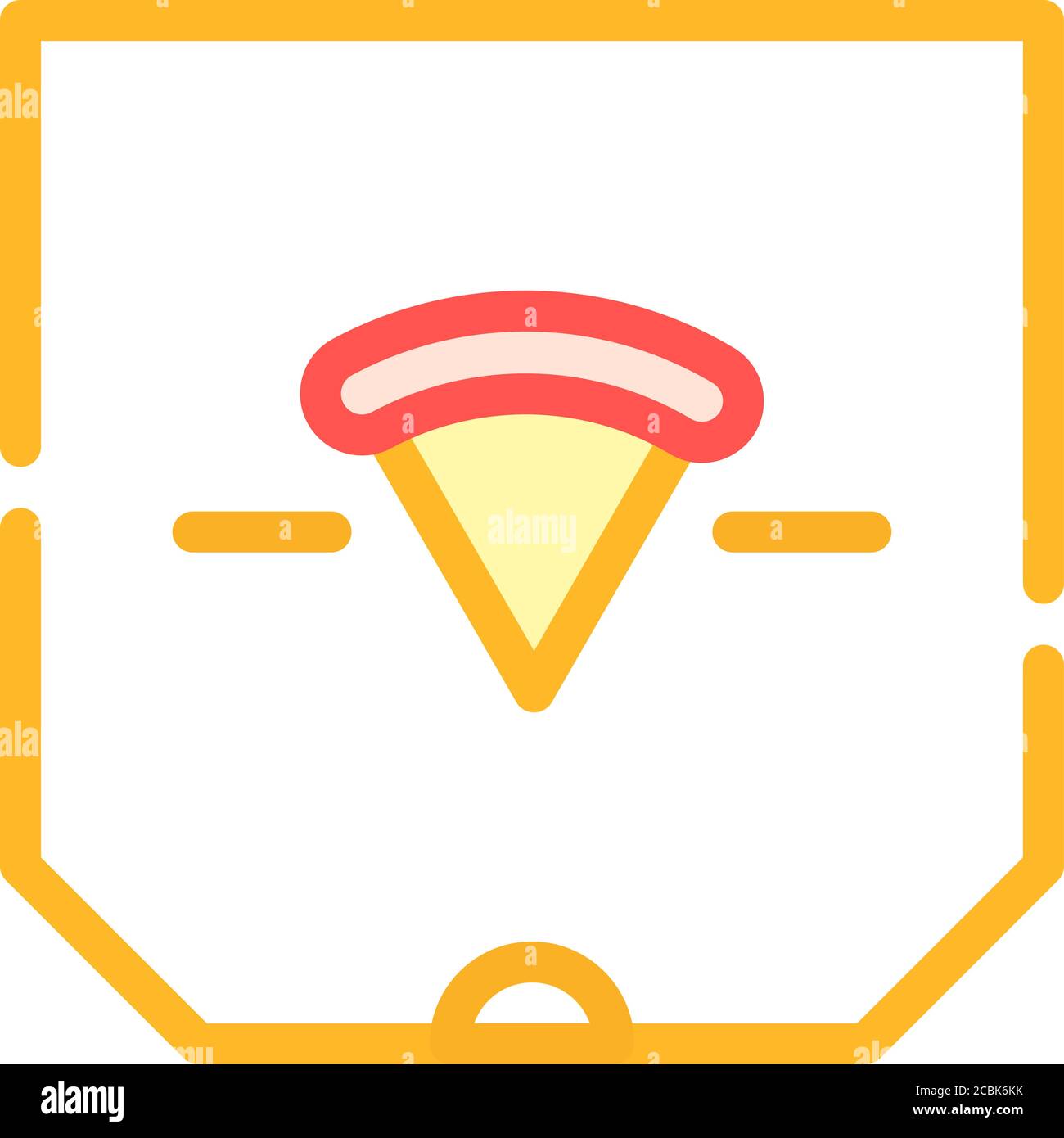 pizza box color icon vector isolated illustration Stock Vector Image ...
