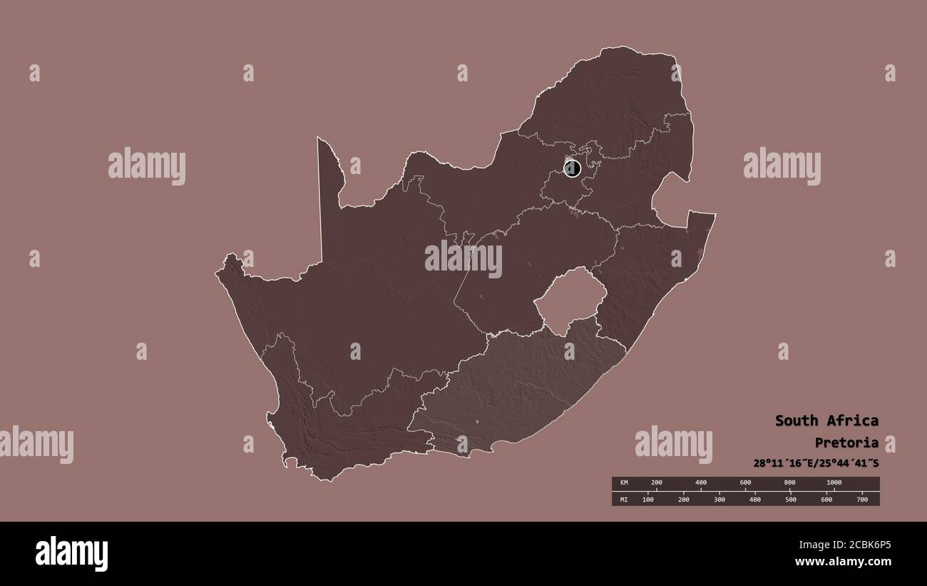 Map of south africa eastern cape hi-res stock photography and images ...