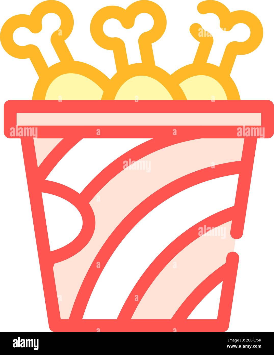 fried chicken legs color icon vector illustration Stock Vector Image ...