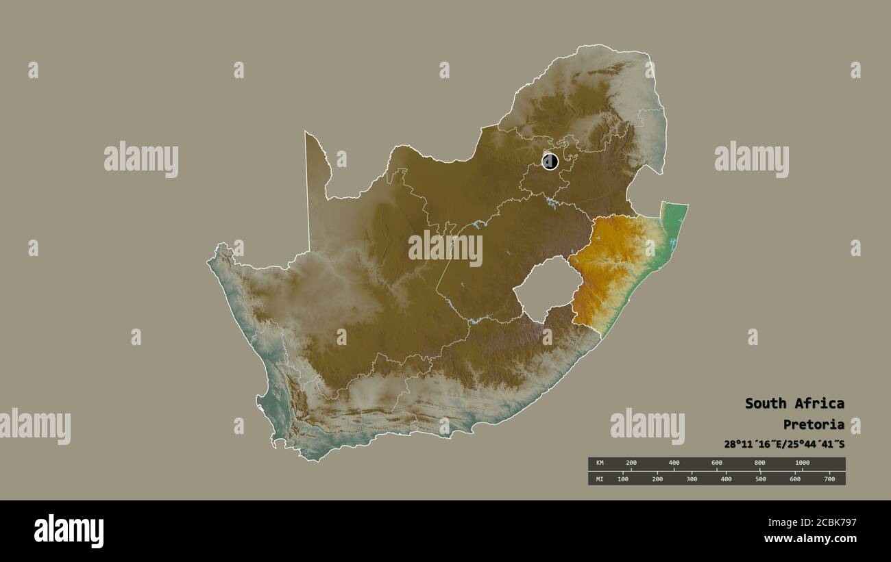 Map of kwazulu natal hi-res stock photography and images - Alamy