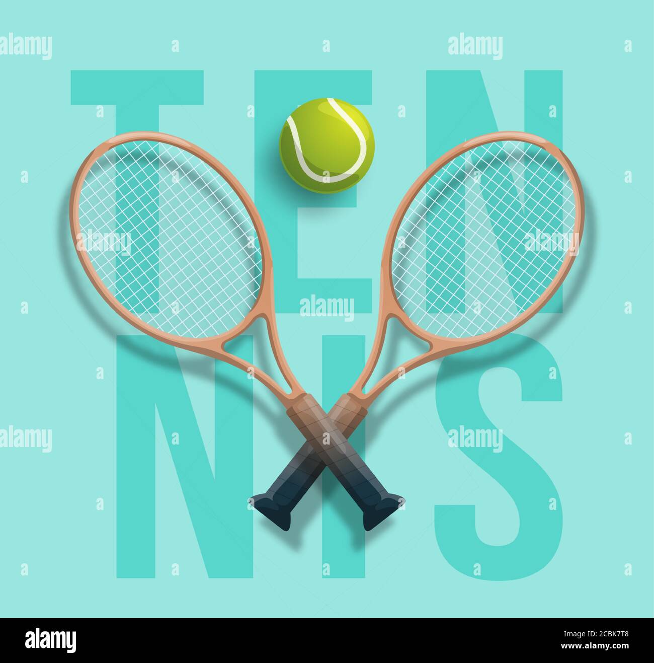 tennis club racket cross ball game competition vector illustration ...