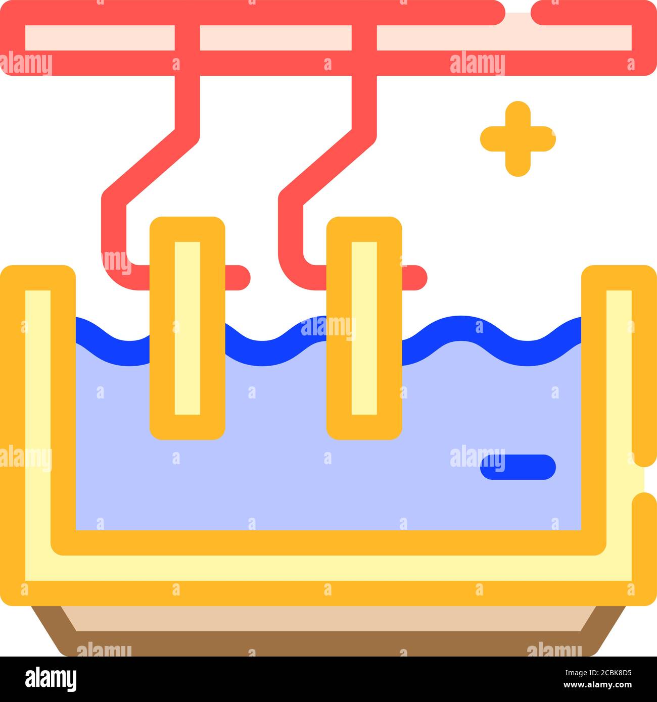 galvanic bath color icon vector isolated illustration Stock Vector ...