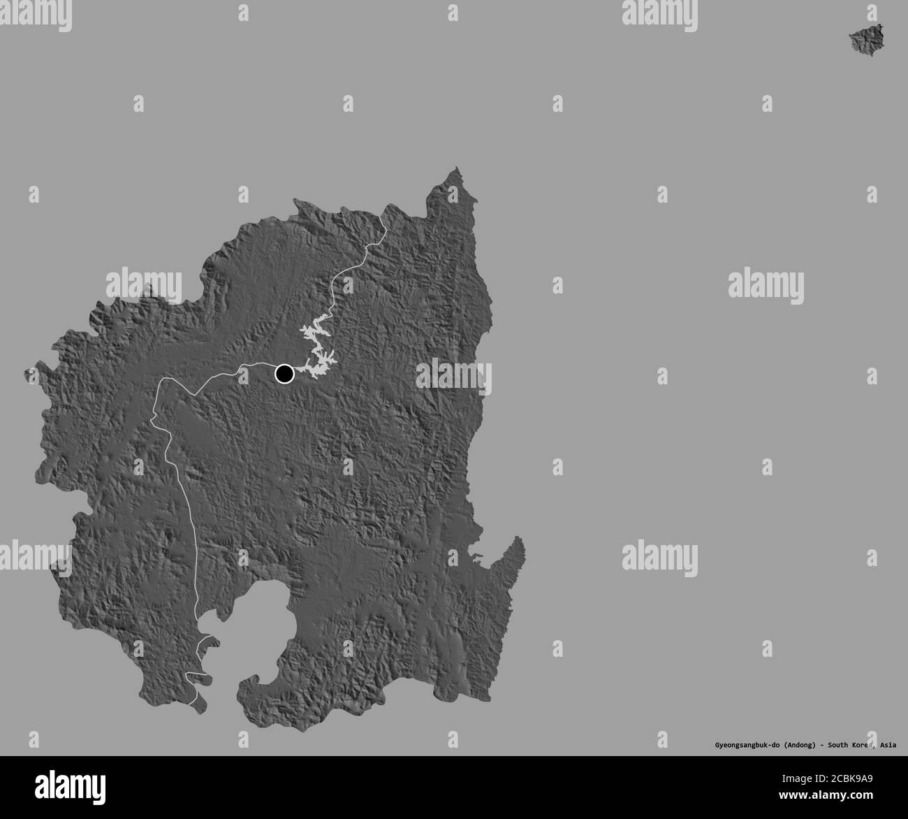 Map of gyeongsangbuk do Black and White Stock Photos & Images - Alamy