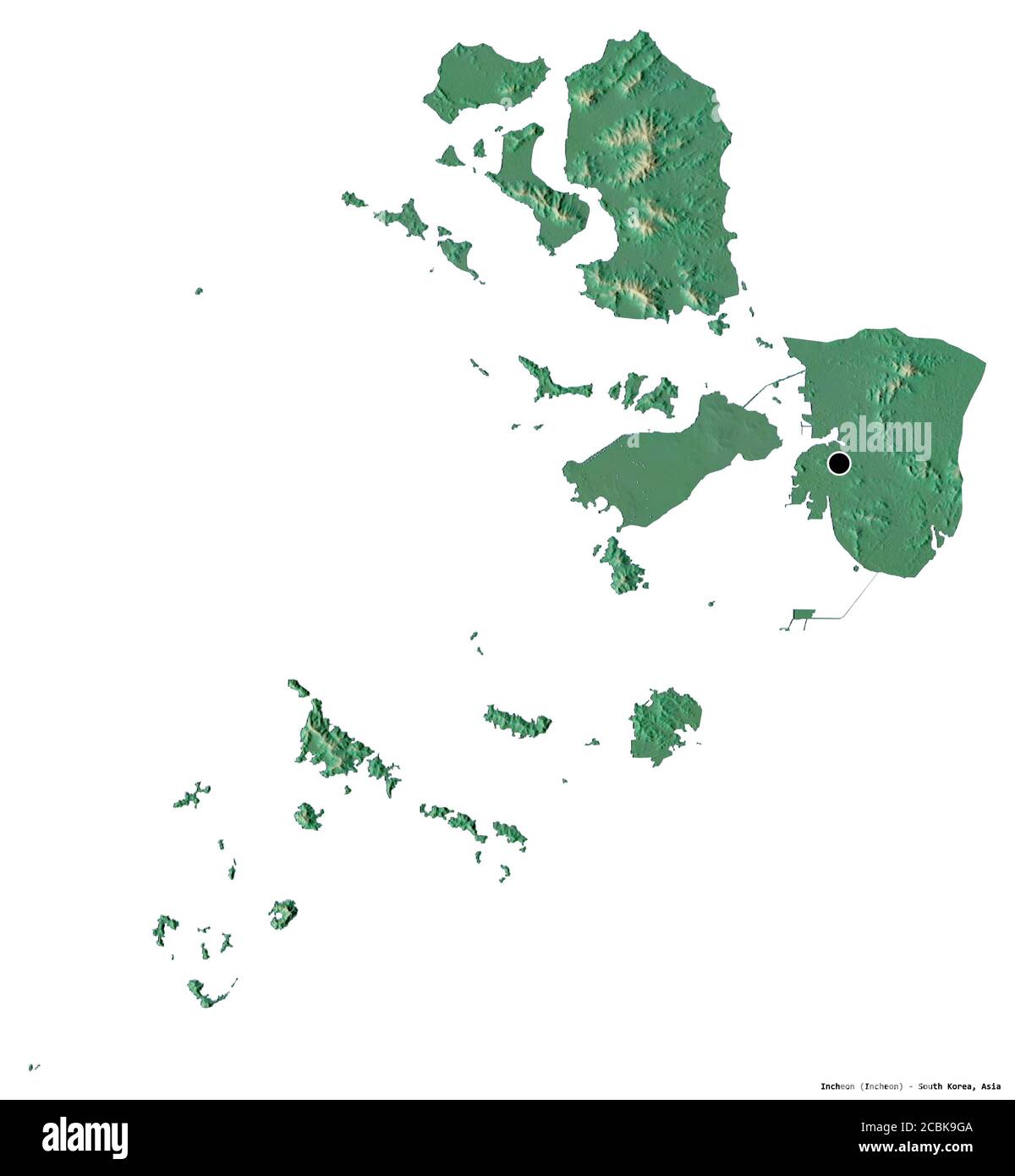 Map of incheon Cut Out Stock Images & Pictures - Alamy
