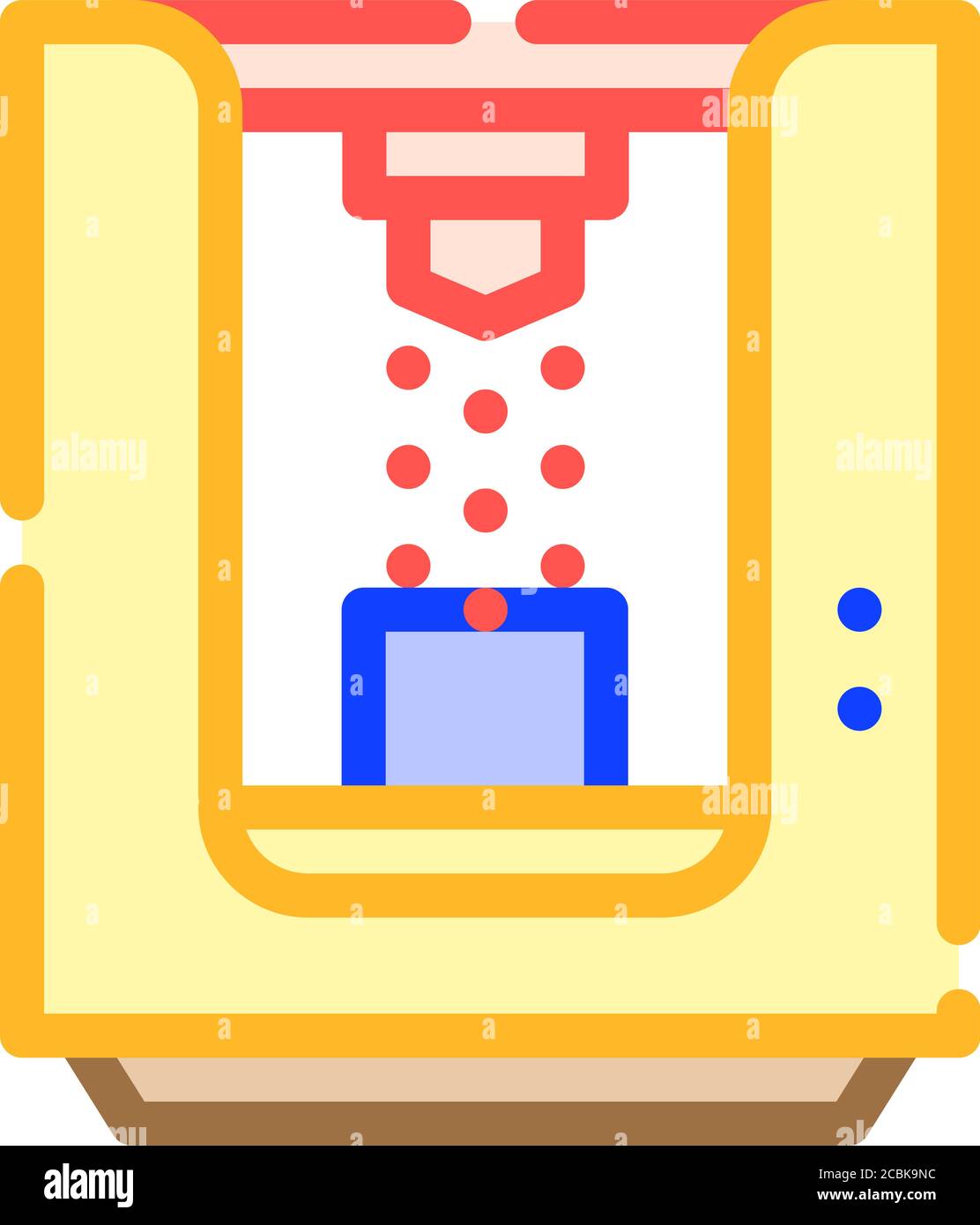 sandblasting chamber color icon vector isolated illustration Stock ...