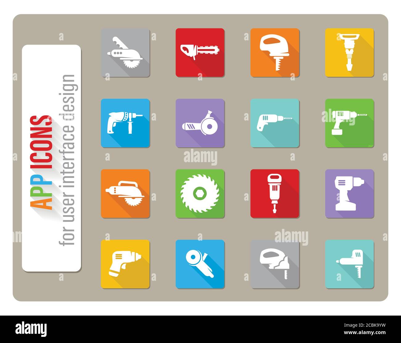 tools icon set Stock Vector Image & Art - Alamy