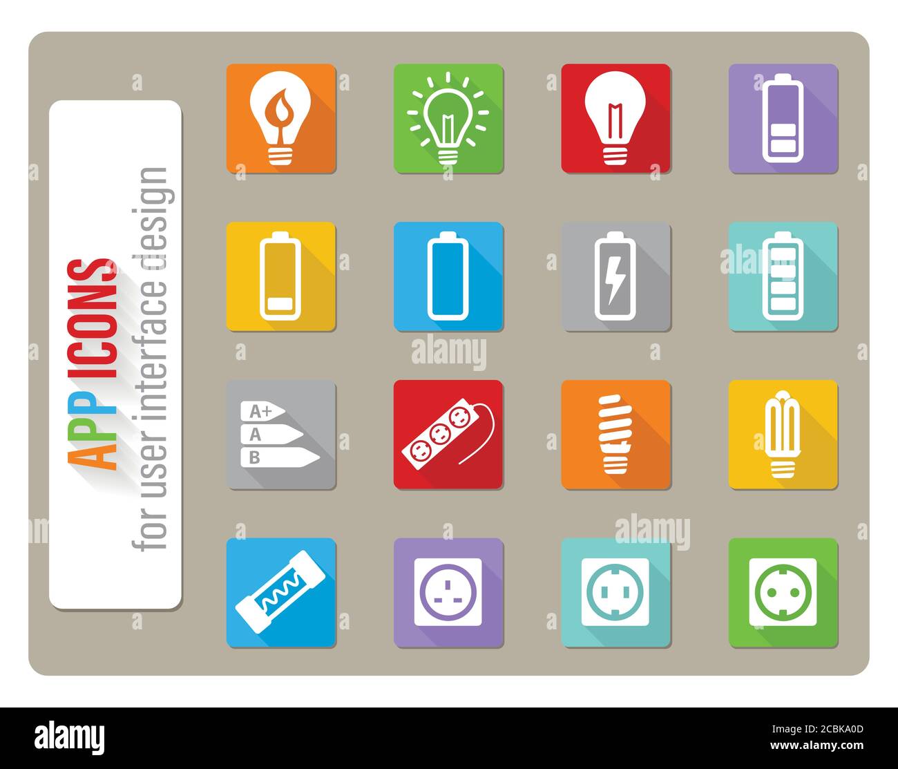 Electricity simply icons Stock Vector Image & Art - Alamy