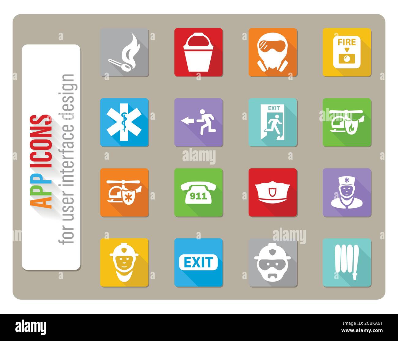 emergency icon set Stock Vector Image & Art - Alamy