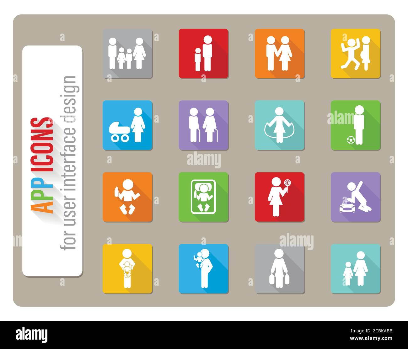 family icon set Stock Vector Image & Art - Alamy